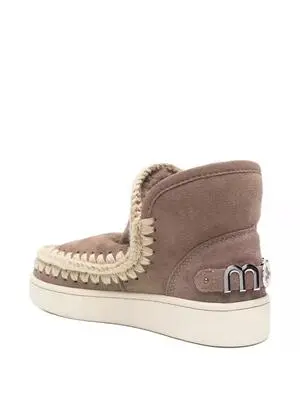 Mou Suede Ankle Boots - Grey
