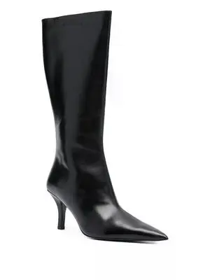 Patrizia Pepe 70mm Pointed-toe Calf Leather Boots