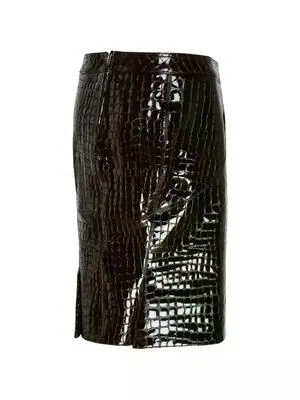TOM FORD Embossed Leather Skirt