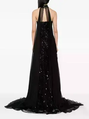 SAIID KOBEISY Embroidered Strapless Gown