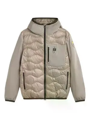 BLAUER. Quilted Hooded Jacket - Neutrals