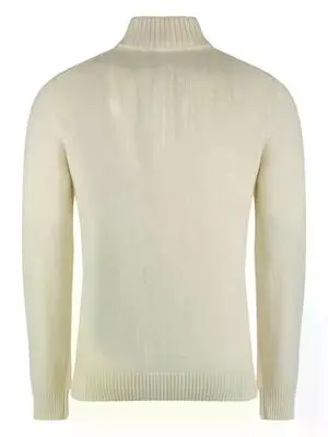 MOORER Cable-knit Half-zip Sweater - Neutrals