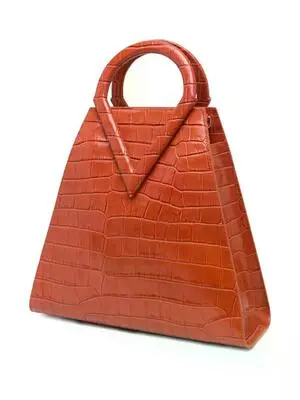SAIID KOBEISY Embossed Croc Structured Tote Bag