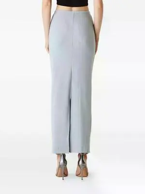 Eterne Emma Ribbed Maxi Skirt - Blue