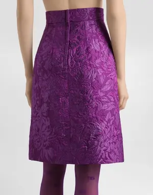 Dolce & Gabbana Peony Brocade Wrap Skirt