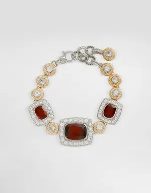 Dolce & Gabbana Eleganza Garnet And Sapphire Bracelet - White