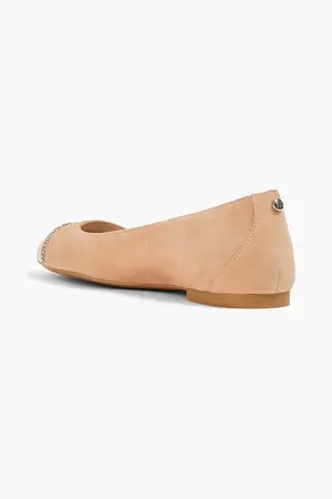 STUART WEITZMAN Milla Chain-embellished Ballet Flats