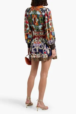 Alice + Olivia Printed Crepe Mini Dress