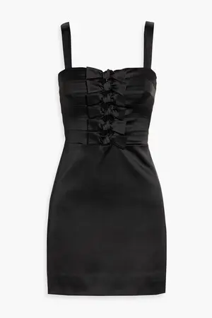 Veronica Beard Kennedy Bow-Detailed Mini Dress - Black