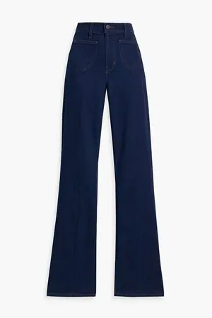 Veronica Beard Beverly High-rise Flared Jeans - Dark Denim