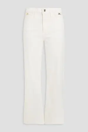 Maje Embellished High-rise Straight-leg Jeans - White