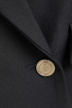 Maje Cropped Double-breasted Twill Blazer