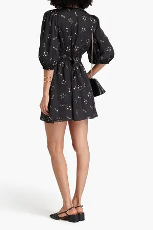 Maje Sequin-embellished Satin Mini Dress