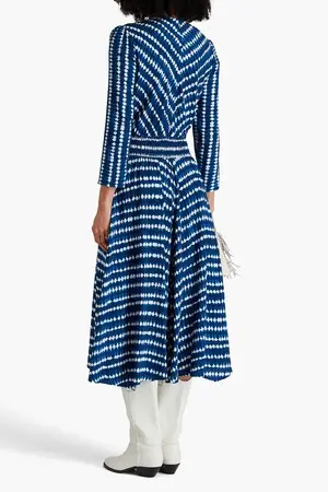 Maje Wrap-effect Tie-dyed Midi Dress