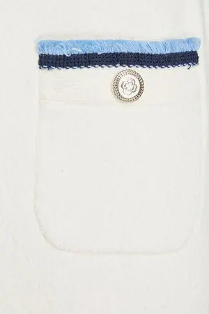 Maje Embellished Frayed Mini Skirt
