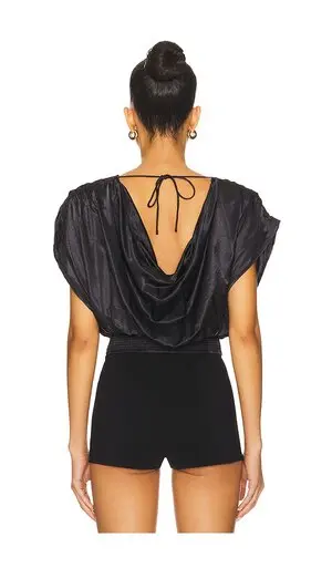 Free People X Cowl Cape Top - Black
