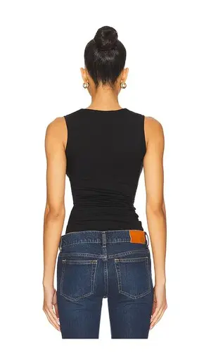 Eterne Sleeveless Crewneck Soft Jersey Top