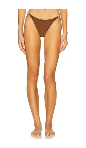 SHANI SHEMER Tyro Bikini Bottom With Gold-tone Hardware - Bronte