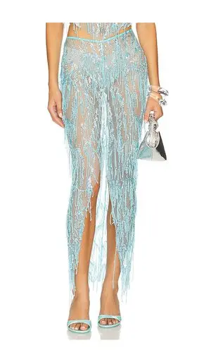 SKETCH-Y Embellished Mesh Skirt