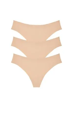 Commando 3 Pack Butter Thong - Beige