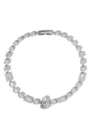 Nadri Everleigh Cubic Zirconia Line Bracelet - Rhodium