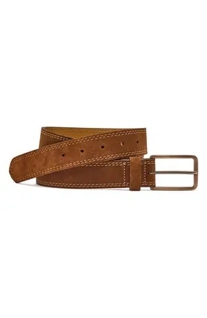 Johnston & Murphy Harrison Leather Belt - Snuff
