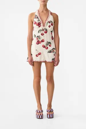 Camilla Button Front Halter Neck Playsuit - Notes From The Road