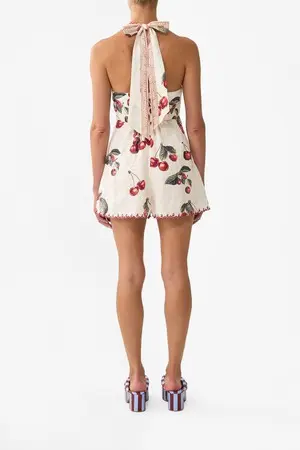 Camilla Button Front Halter Neck Playsuit - Notes From The Road