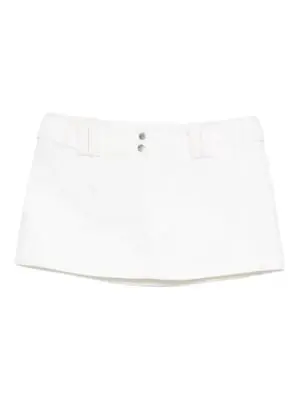 VESTIAIRE D'UN OISEAU LIBRE Corduroy Mini Skirt - White