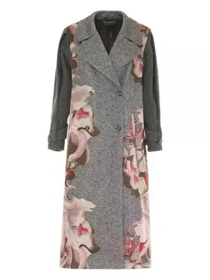 Alberta Ferretti Floral-embroidered Coat