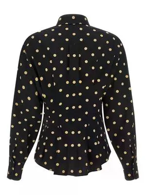 Moschino Polka Dot Pleated Shirt