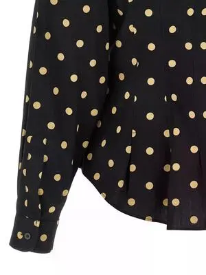 Moschino Polka Dot Pleated Shirt