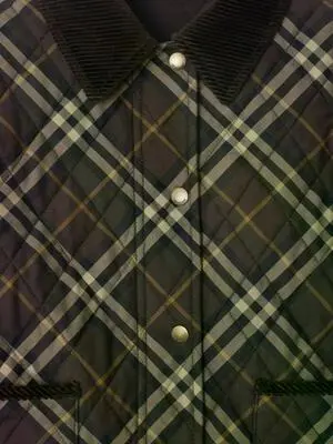 Burberry Checked Quilted Jacket - Brown