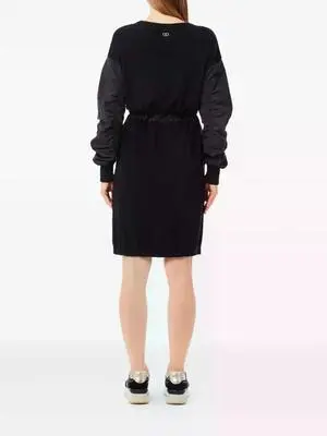 Liu Jo Drawstring Mini Dress With Cuffed Sleeves