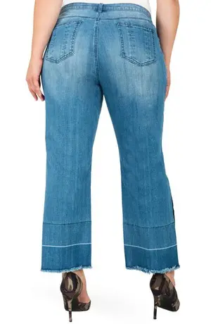 STANDARDS & PRACTICES Meryl Grommet Detail Wide Leg Jeans