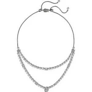Nadri Everleigh Cubic Zirconia Collar Necklace - Rhodium