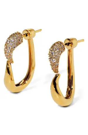 Nadri Pisa Front/back Earrings - Gold