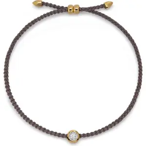 Monica Vinader Round Lab Grown Diamond Cord Bracelet - 18ct Gold Vermeil
