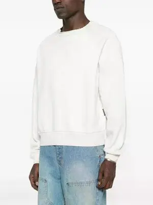 Palm Angels Crew-neck Cotton Sweatshirt - White