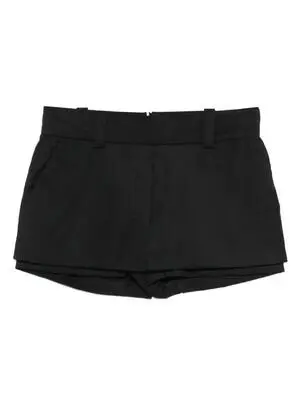 VESTIAIRE D'UN OISEAU LIBRE Layered Wool Shorts