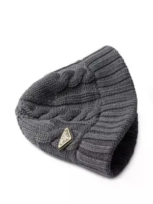 Prada Cable-knit Bucket Hat - Grey