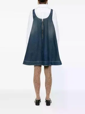 Simone Rocha Distressed Denim Mini Dress - Blue