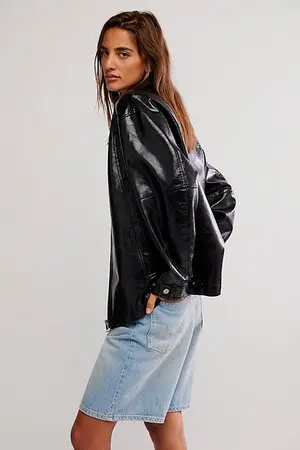 Free People We The Free Sloane Vegan Leather Jacket