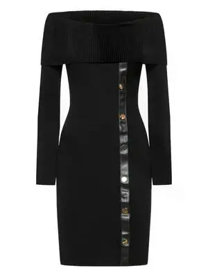 SIMONA CORSELLINI Off-shoulder Mini Dress With Button Detail