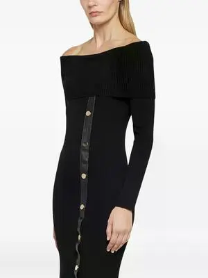SIMONA CORSELLINI Off-shoulder Mini Dress With Button Detail