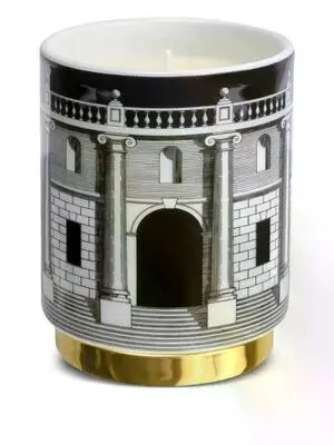FORNASETTI Architectural-print Candle - Black