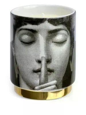FORNASETTI Silenzio Gold-base Candle