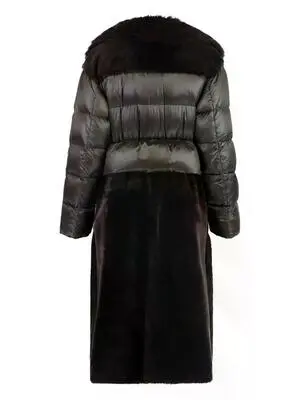 MOORER Faux-fur-trimmed Padded Coat