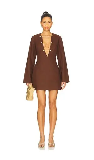 SHANI SHEMER Soraya Mini Kaftan - Brown