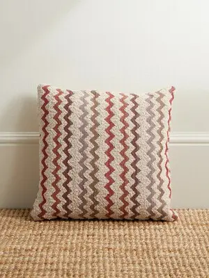 Missoni Capri Striped Bouclé Cushion - Red